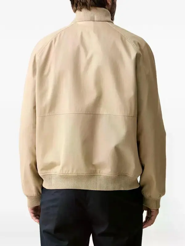 TRUSSARDI Reversible Herringbone Pattern Zip-up Jacket