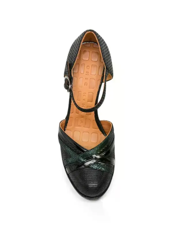Chie Mihara Ledana Snakeskin-effect Heeled Pumps