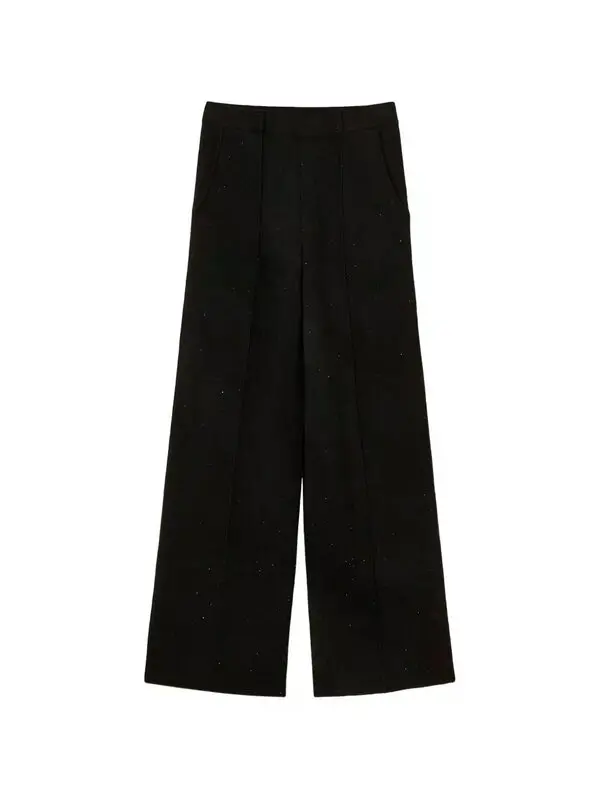 TWINSET Knit Trousers With Sequins - Black