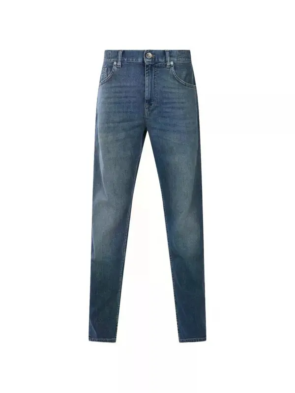 Eleventy Faded-effect Tapered Jeans