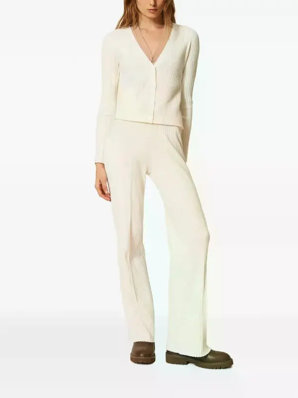 TWINSET Ribbed Knit Trousers