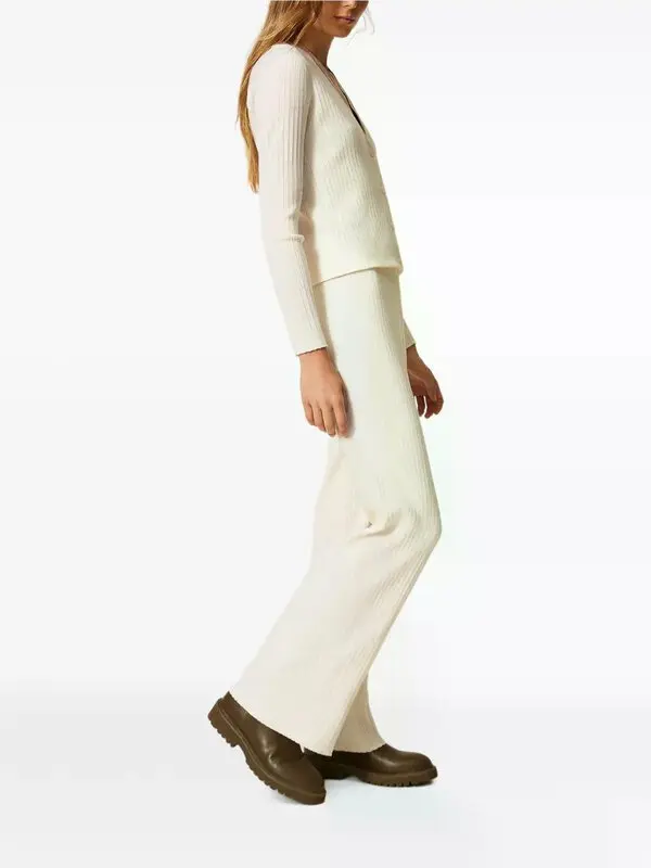 TWINSET Ribbed Knit Trousers