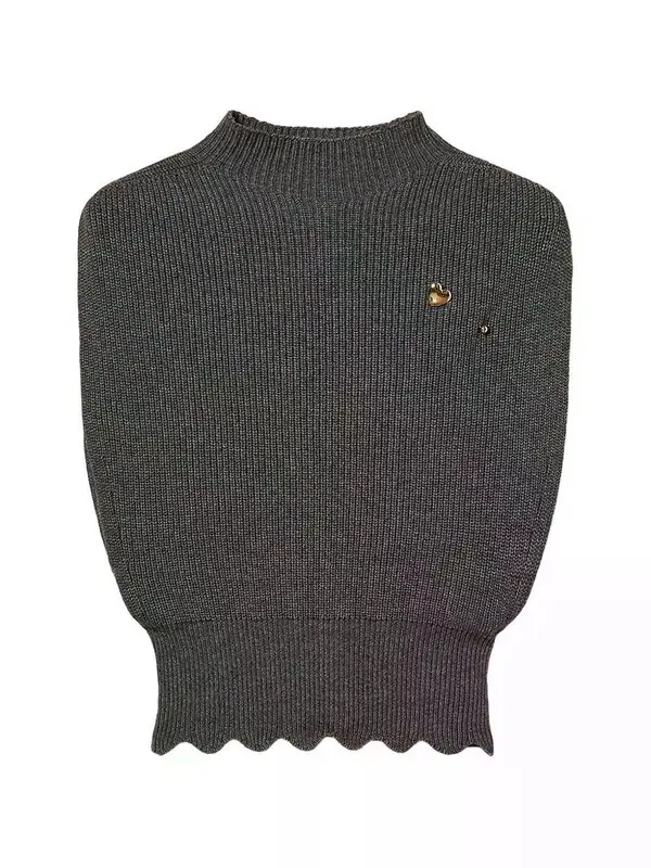 TWINSET Wool-blend Top With Brooch Detail