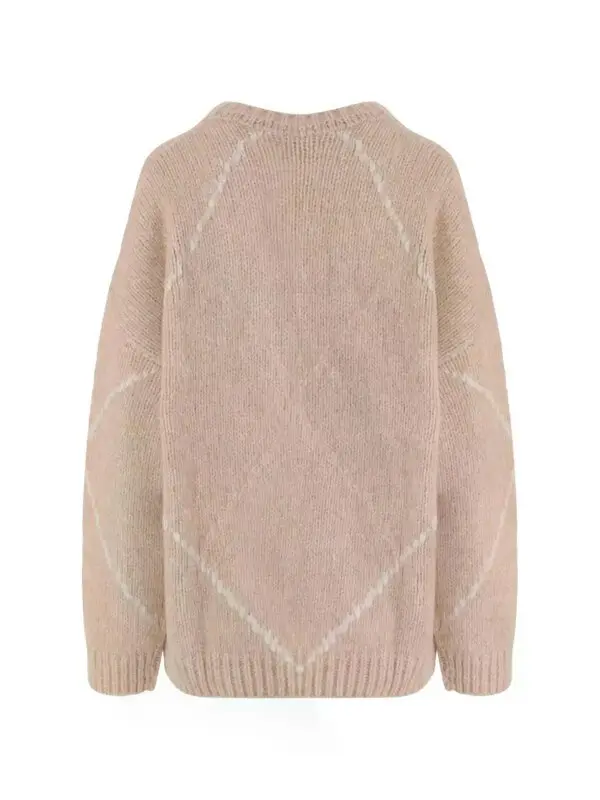 Bruno Manetti Diamond Pattern Crew Neck Sweater
