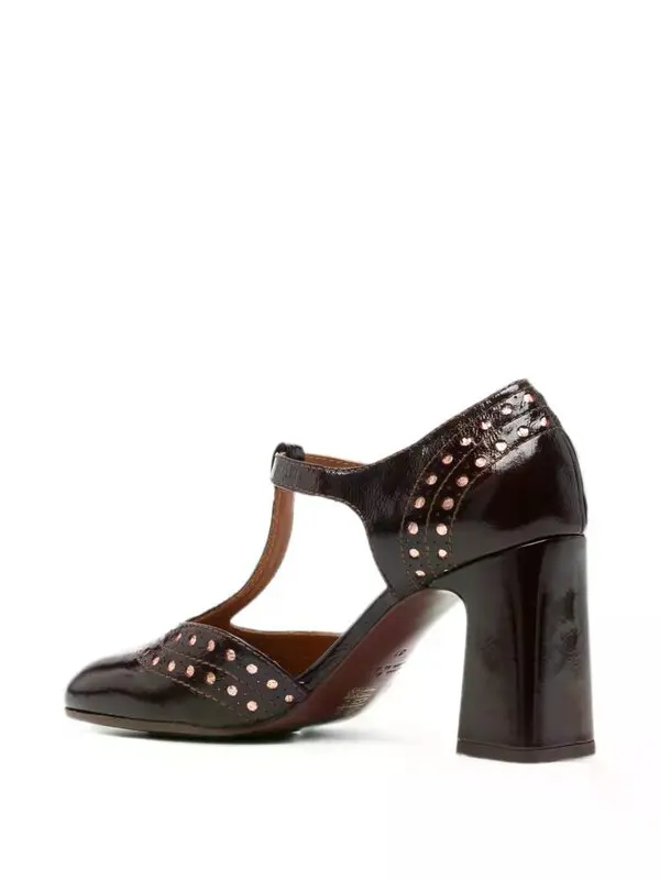 Chie Mihara Mante Perforated T-bar Heeled Pumps
