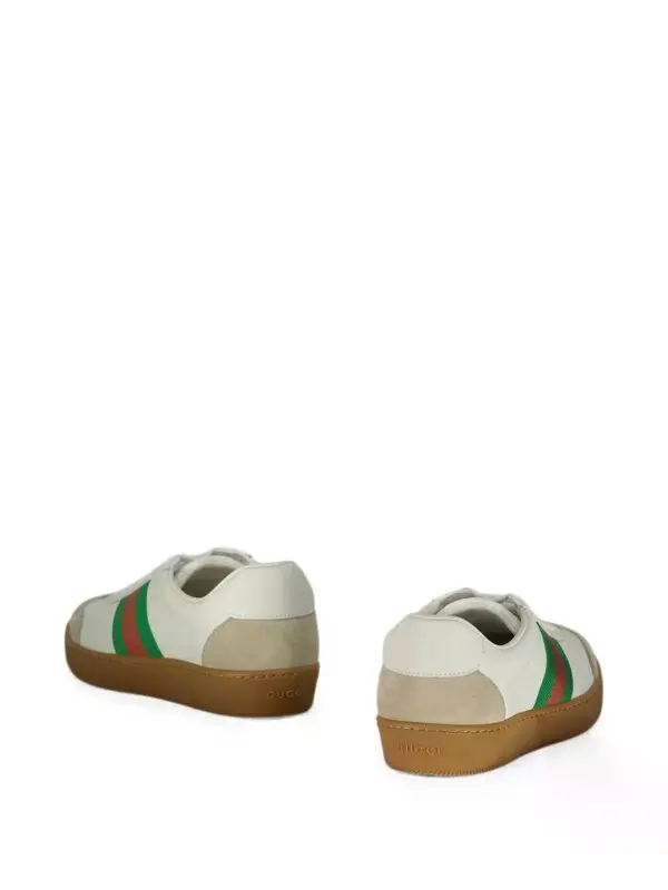 Gucci Web-stripe Leather Sneakers