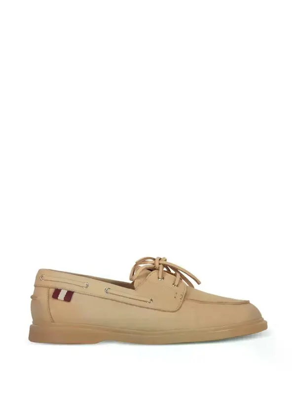 Bally Leather Lace-up Casual Loafers - Neutrals