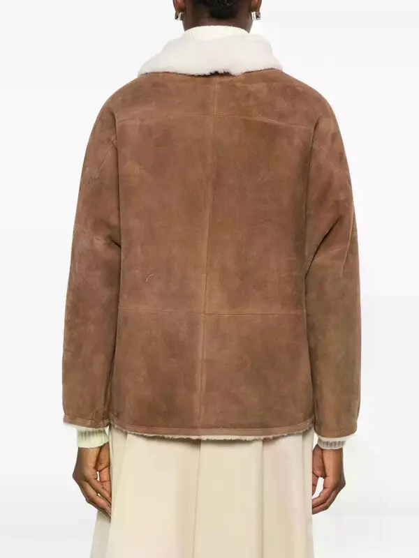 MANZONI 24 Shearling-collar Suede Jacket