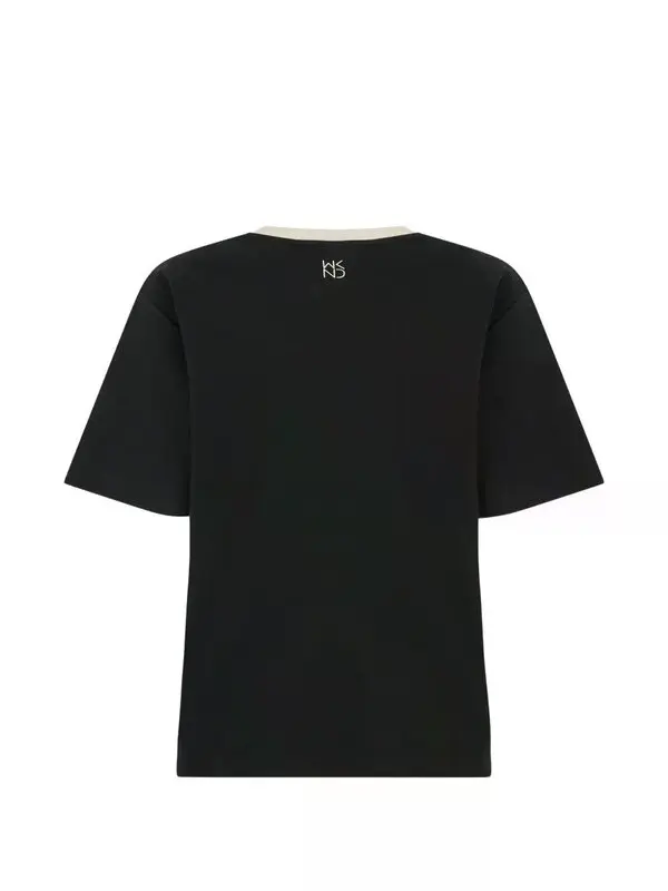 Max Mara Logo-print Contrast-trim T-shirt