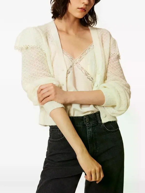 TWINSET Knitted Cardigan With Flounces And Scalloped Trim