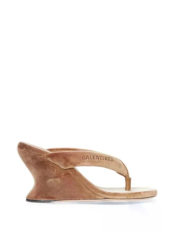 Balenciaga Wedge Thong Sandals - Neutrals