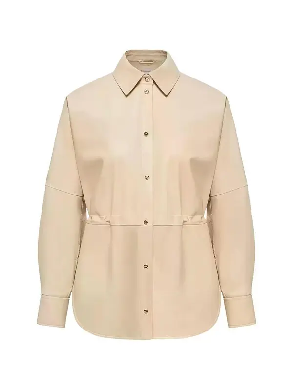 Moncler Leather Long-sleeve Shirt