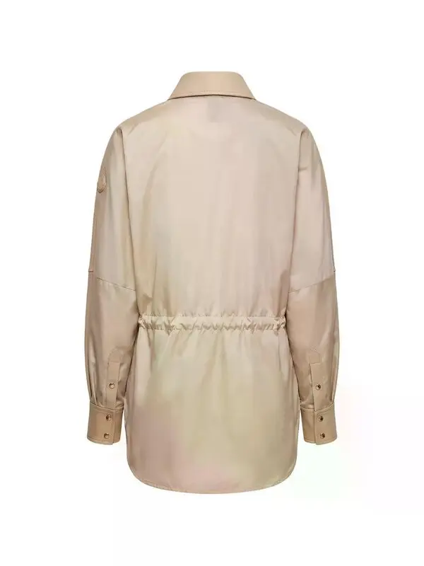 Moncler Leather Long-sleeve Shirt