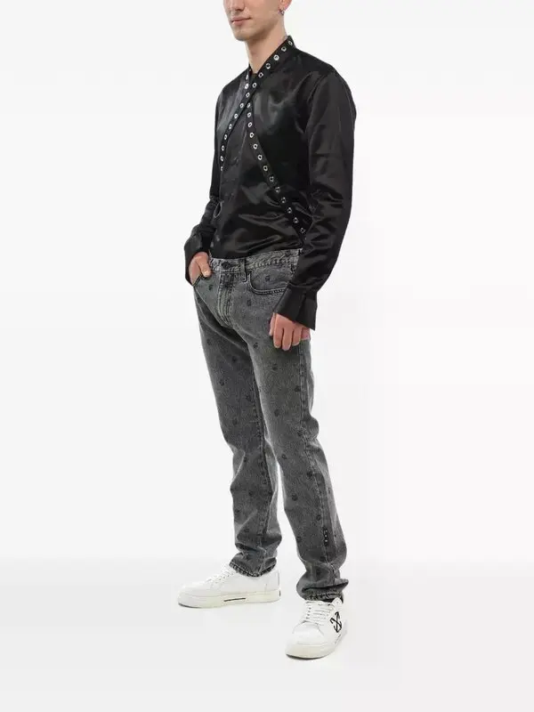 Off-White Apple-pattern Slim-fit Jeans
