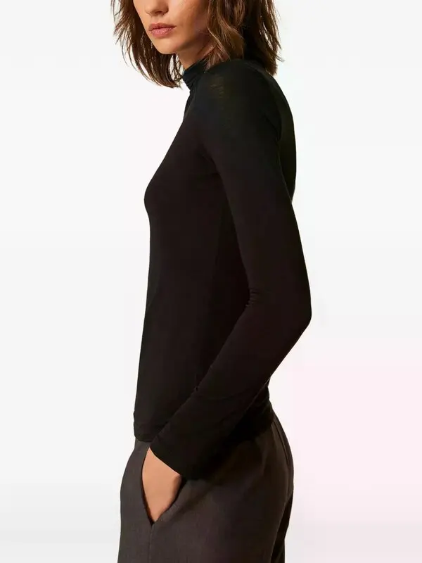 TWINSET Turtleneck Top With Draping