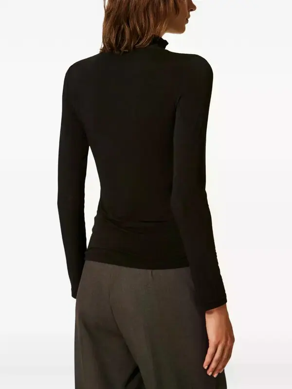 TWINSET Turtleneck Top With Draping