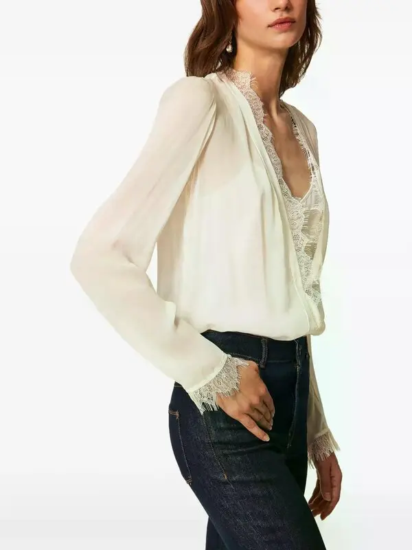 TWINSET Georgette Blouse With Lace