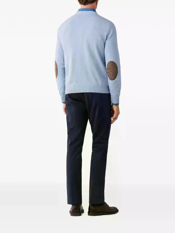 HACKETT LONDON Elbow-patch V-neck Knit