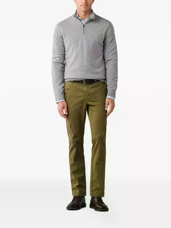HACKETT LONDON Quarter-zip Elbow-patch Sweater