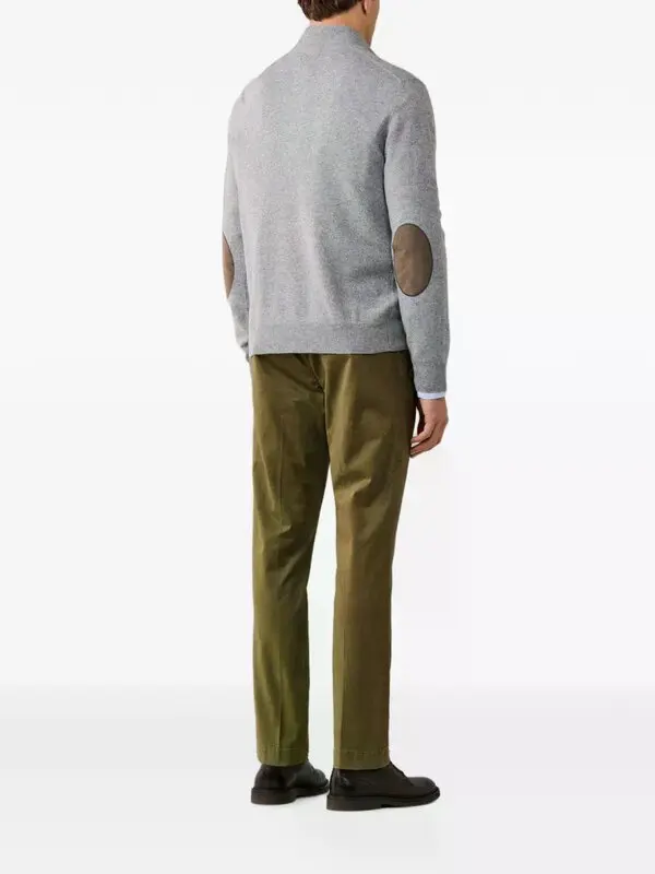 HACKETT LONDON Quarter-zip Elbow-patch Sweater