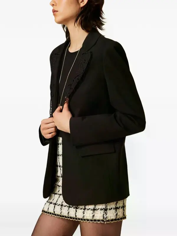 TWINSET Milano-stitch Broderie Anglaise Blazer