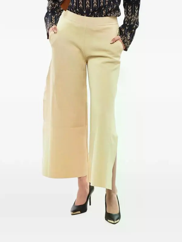 Stella McCartney High-waisted Side-slit Palazzo Pants