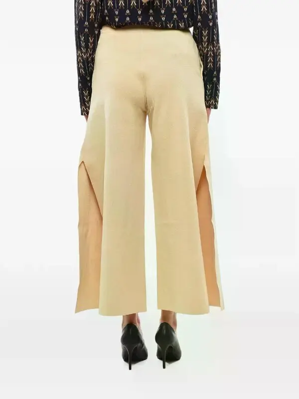 Stella McCartney High-waisted Side-slit Palazzo Pants