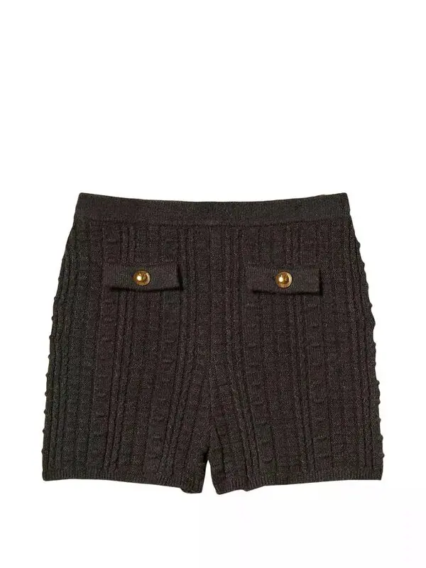 TWINSET Knit Shorts With Decorative Buttons