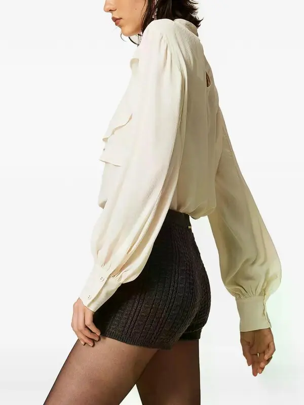 TWINSET Knit Shorts With Decorative Buttons