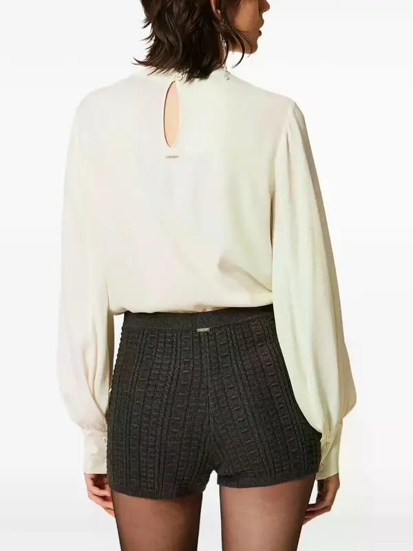 TWINSET Knit Shorts With Decorative Buttons