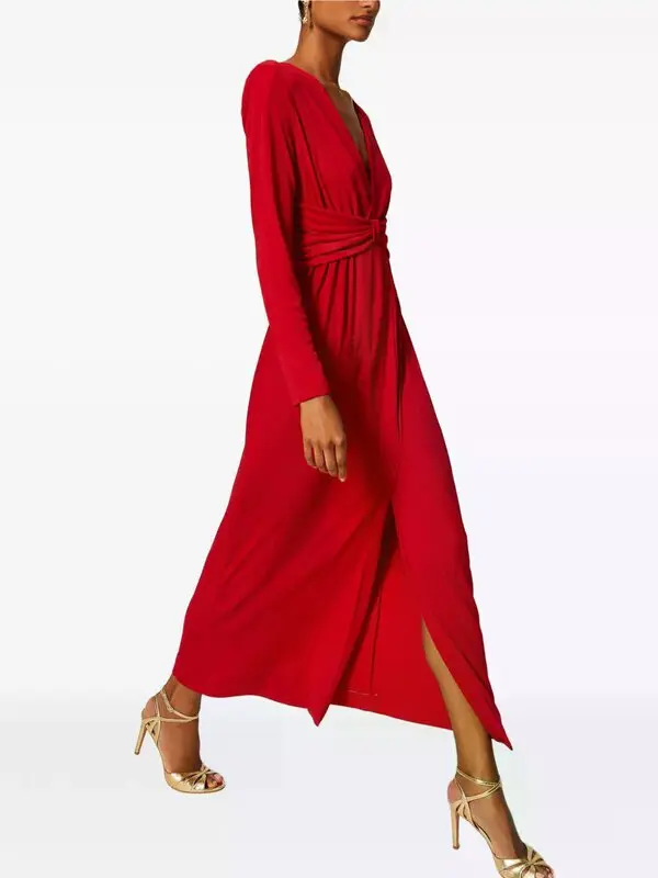 TWINSET Long Dress With Draping And Asymmetrical Slit