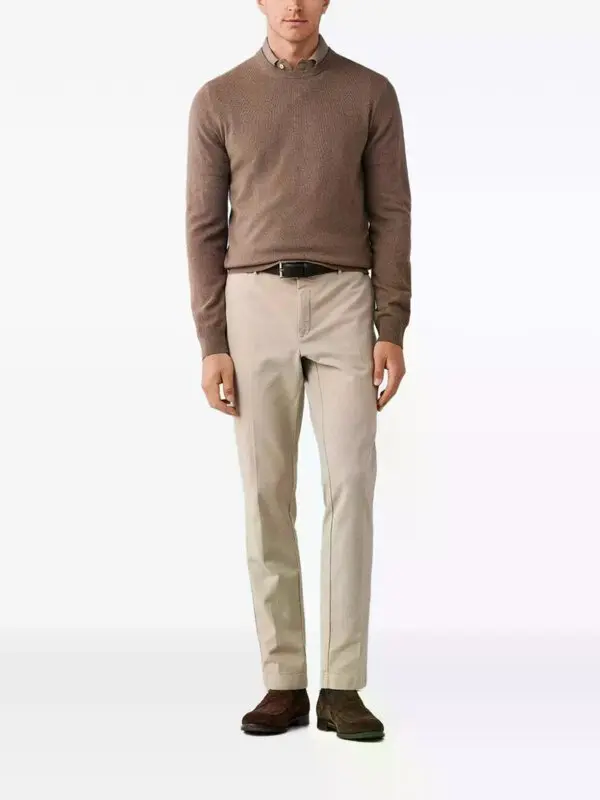 HACKETT LONDON Elbow-patch Crew-neck Knit