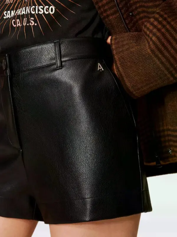 TWINSET Faux-leather Shorts