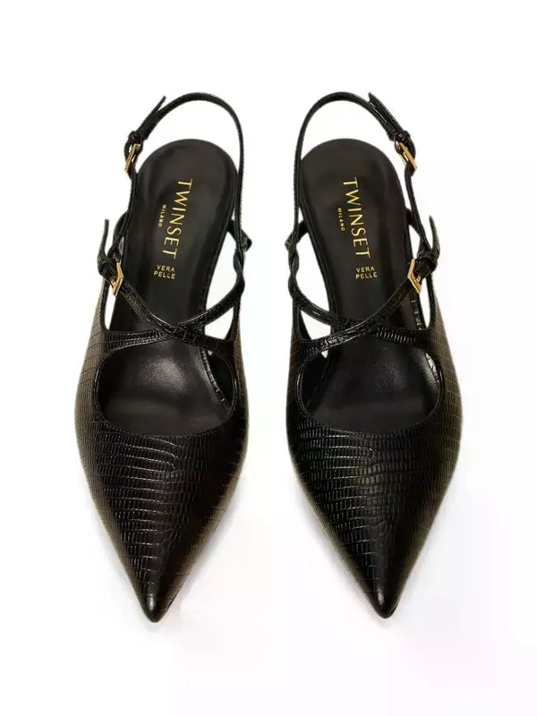 TWINSET Leather Slingbacks With Straps