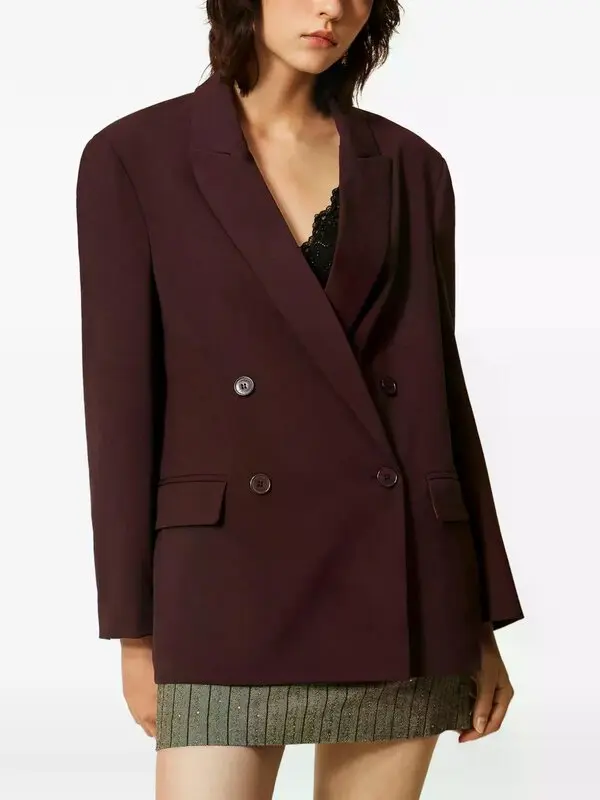 TWINSET Double-breasted Blazer - Brown