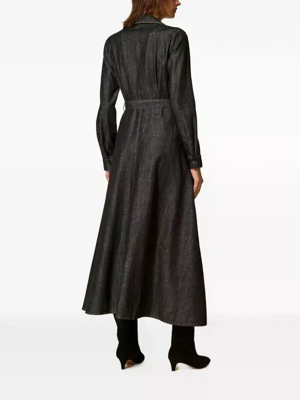 TWINSET Long Flowing Denim Dress