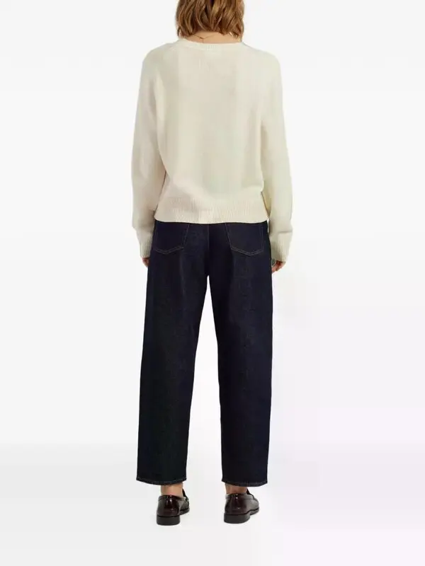 Chinti & Parker Snoopy Embroidered Crew Neck Sweater