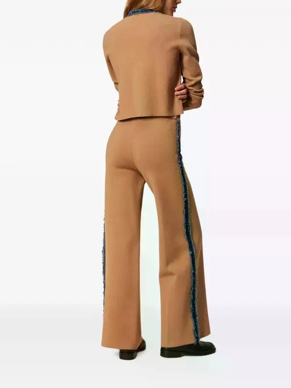TWINSET Knit Trousers With Denim Trim