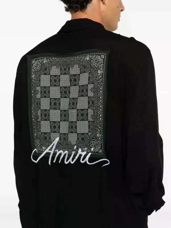 Amiri Ma Quad Checkerboard Long-sleeve Shirt