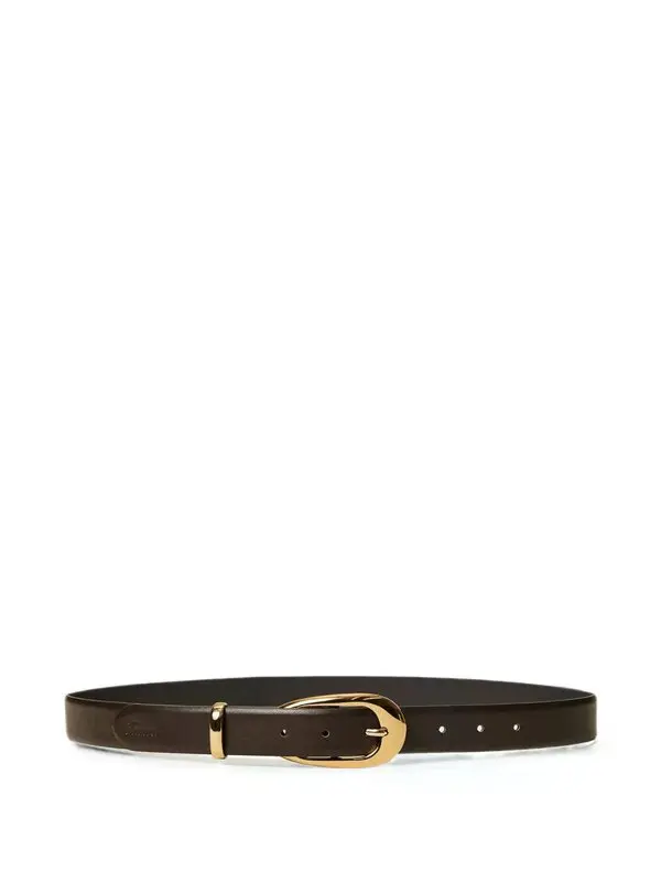 TWINSET Leather Belt With Oval Buckle