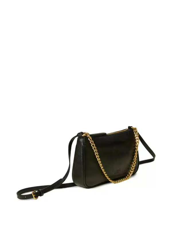 TWINSET Leather Shoulder Bag With Chain Strap