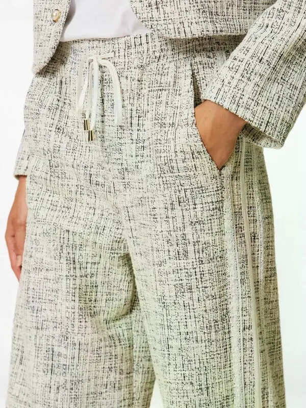 TWINSET Tweed-effect Drawstring Trousers