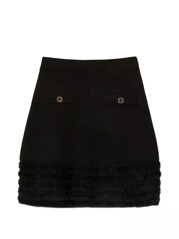 TWINSET Knit Skirt With Gold-tone Button Detail