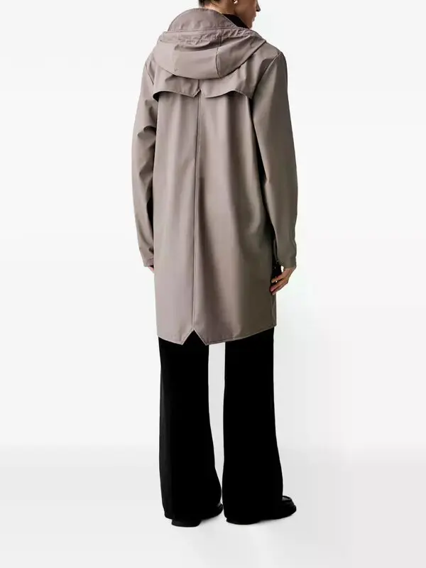 Rains Hooded Press-stud Coat