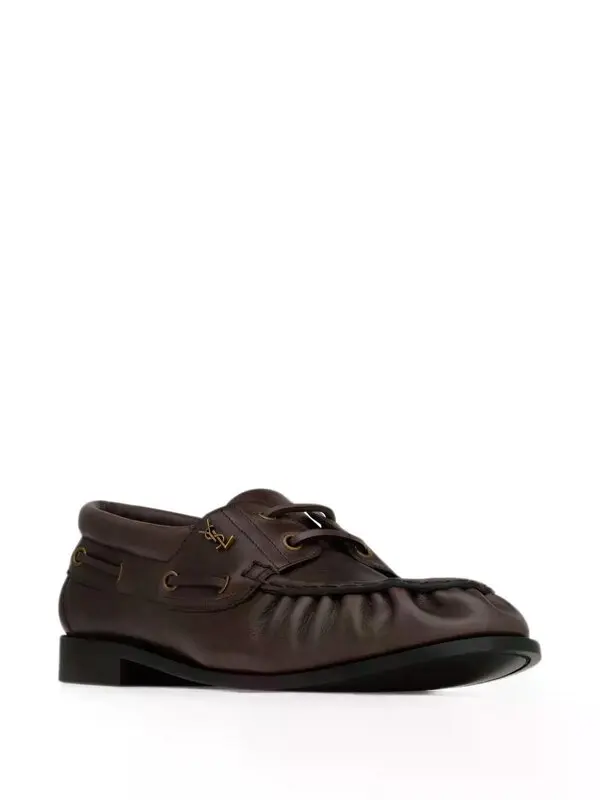 Saint Laurent Le Loafer Bateau In Smooth Leather
