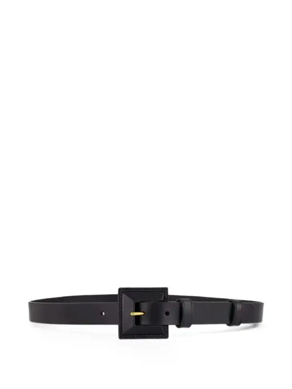 Saint Laurent Square-buckle Leather Belt