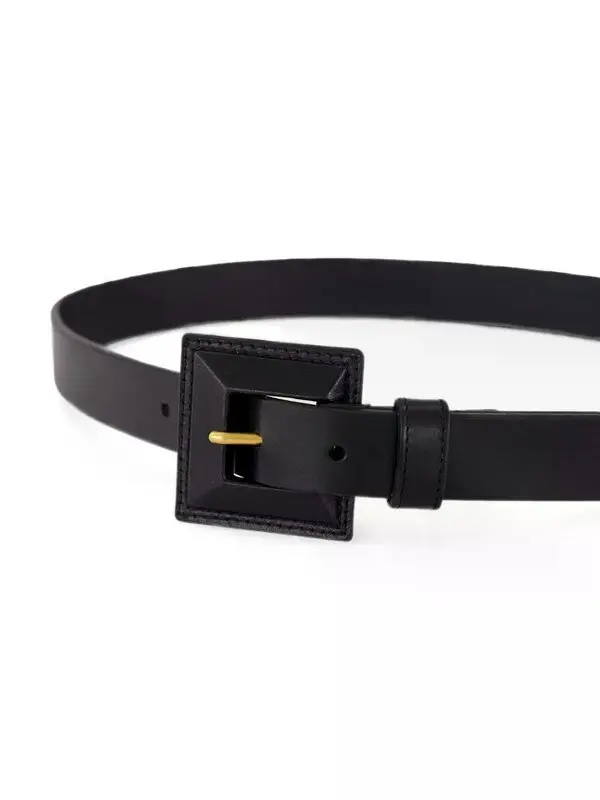 Saint Laurent Square-buckle Leather Belt