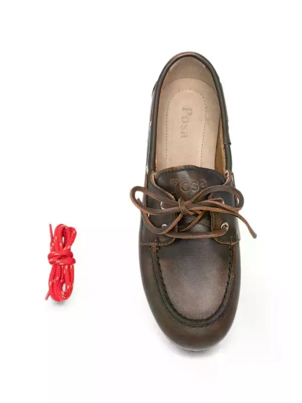 POSA Lace-up Leather Loafers