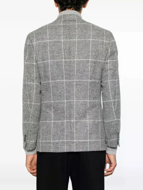 LARDINI Check-pattern Single-breasted Blazer
