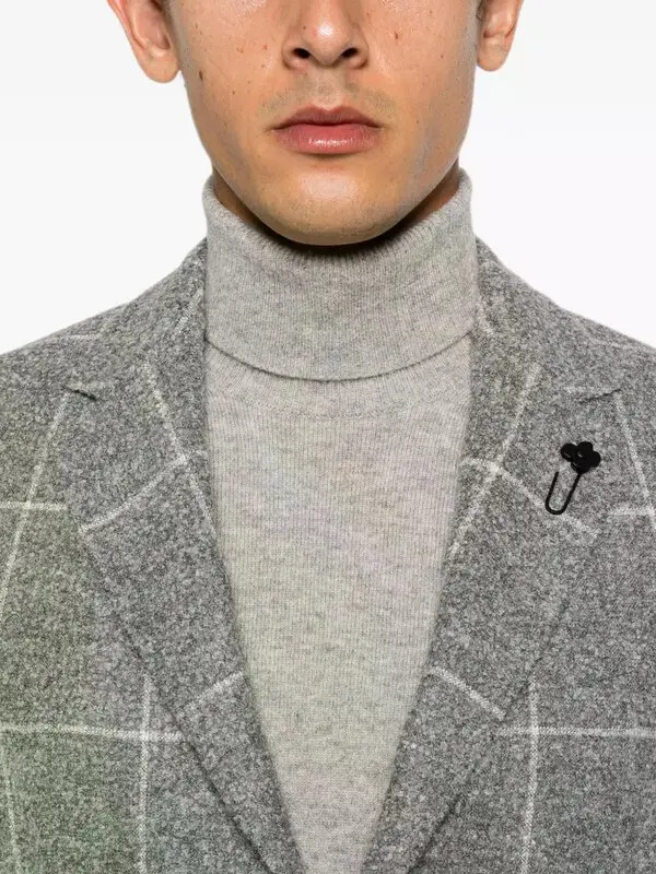 LARDINI Check-pattern Single-breasted Blazer